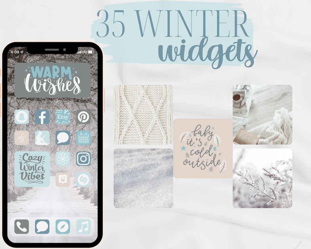 35 Winter Phone Widgets, Christmas Aesthetic, Winter Widgets for ...