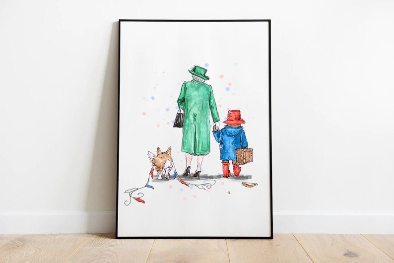 Paddington Bear Queen Elizabeth II Poster Queen Elizabeth II - Etsy