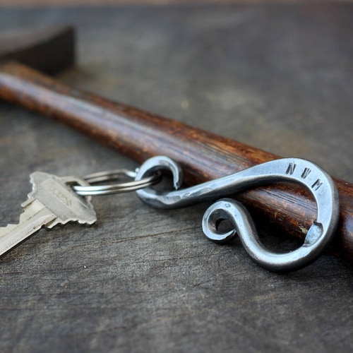 Personalized Keychain Bottle Opener Hand Forged Blacksmith - Etsy