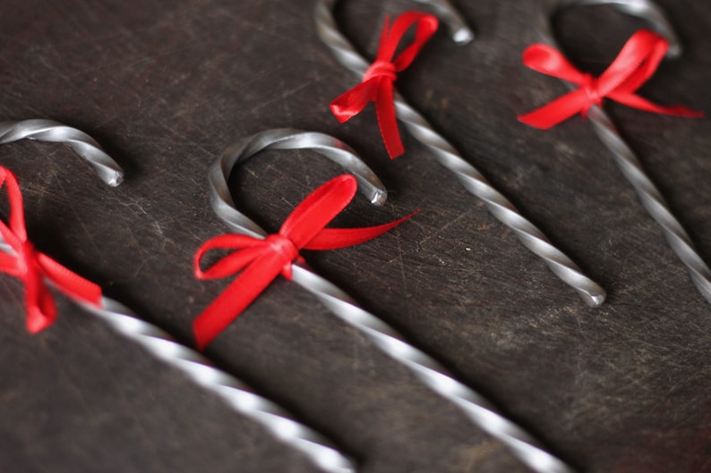 Hand Forged Candy Cane Christmas Ornaments | Blacksmith Wrought Iron ...