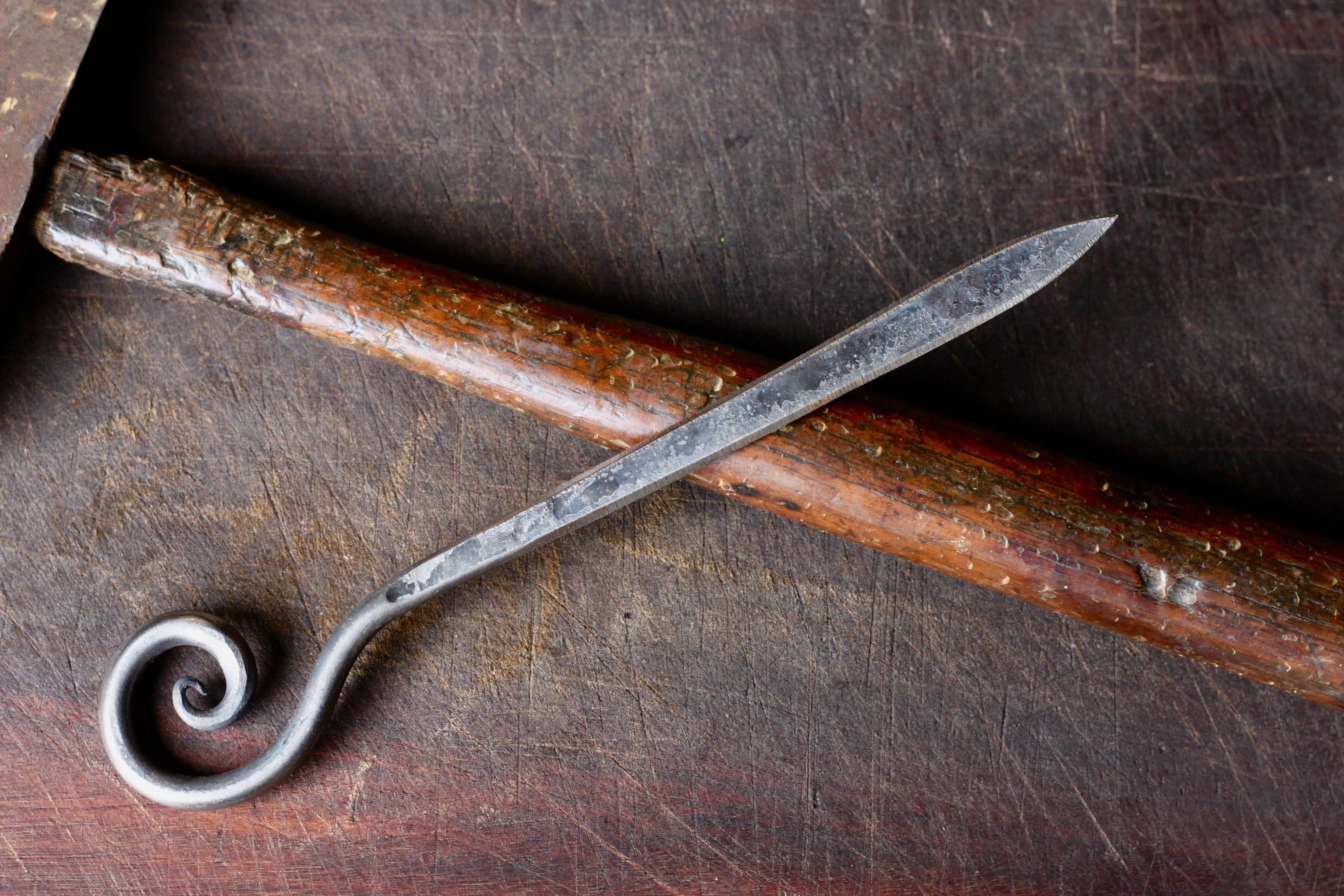 Personalized Spiral Scroll Letter Opener Hand Forged - Etsy