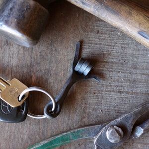 Blacksmith Forged Hand Gesture Keychain | Peace Sign, Middle Finger ...