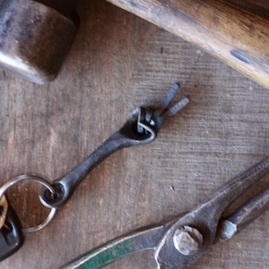 Blacksmith Forged Hand Gesture Keychain | Peace Sign, Middle Finger ...