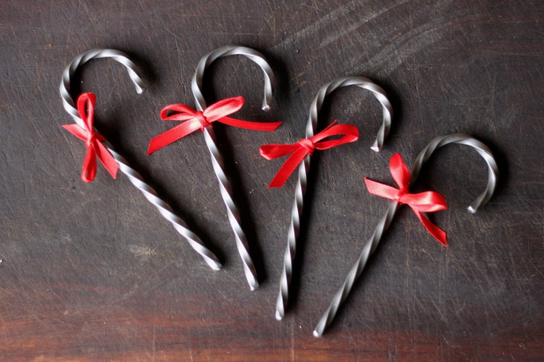 Hand Forged Candy Cane Christmas Ornaments | Blacksmith Wrought Iron ...