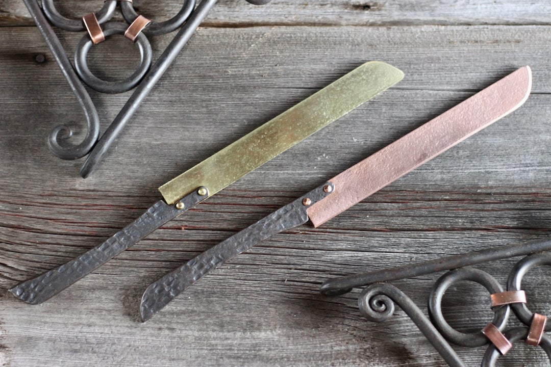 Cake Knife | Blacksmith Handmade Cake Cutting Knife Hand Forged Copper ...