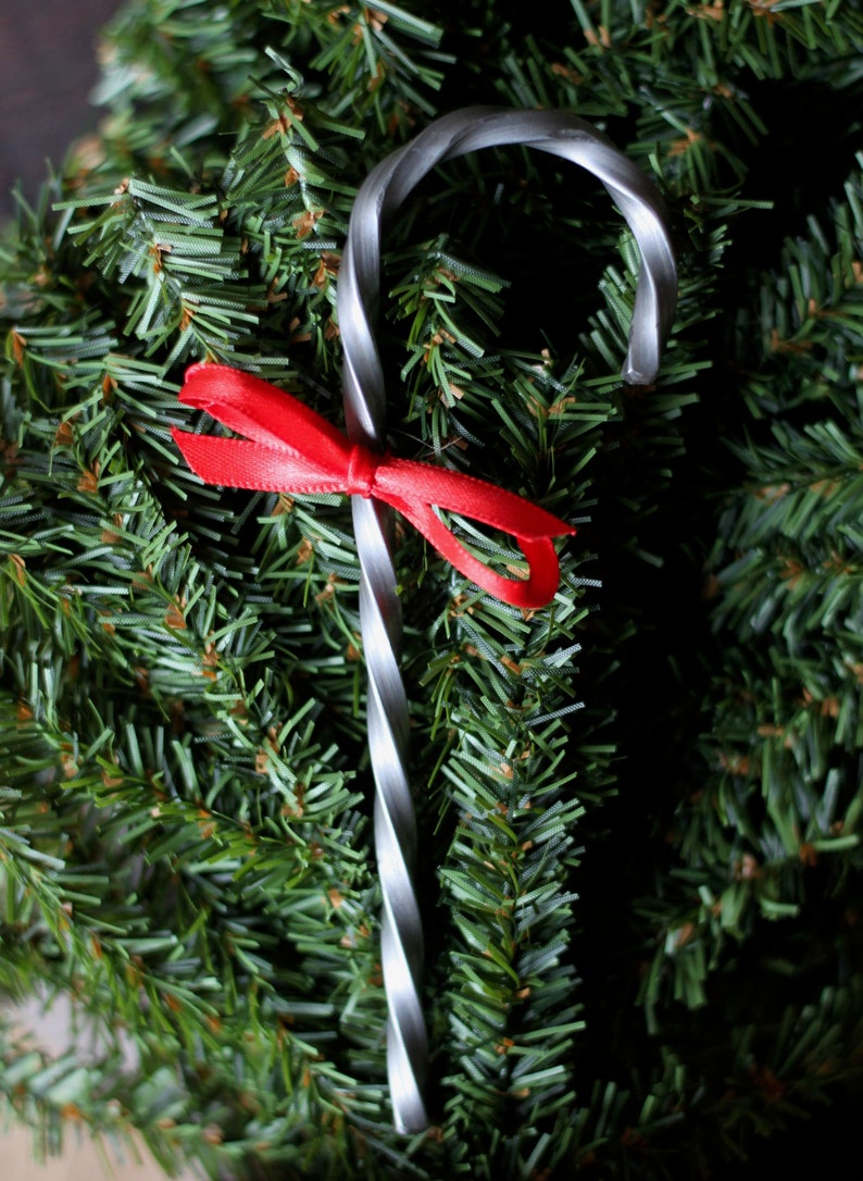 Hand Forged Candy Cane Christmas Ornaments | Blacksmith Wrought Iron ...