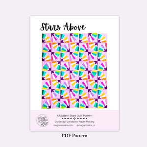 PDF Stars Above Quilt Pattern Download Modern Star Quilt - Etsy