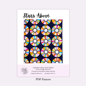 PDF Stars Above Quilt Pattern Download Modern Star Curves - Etsy