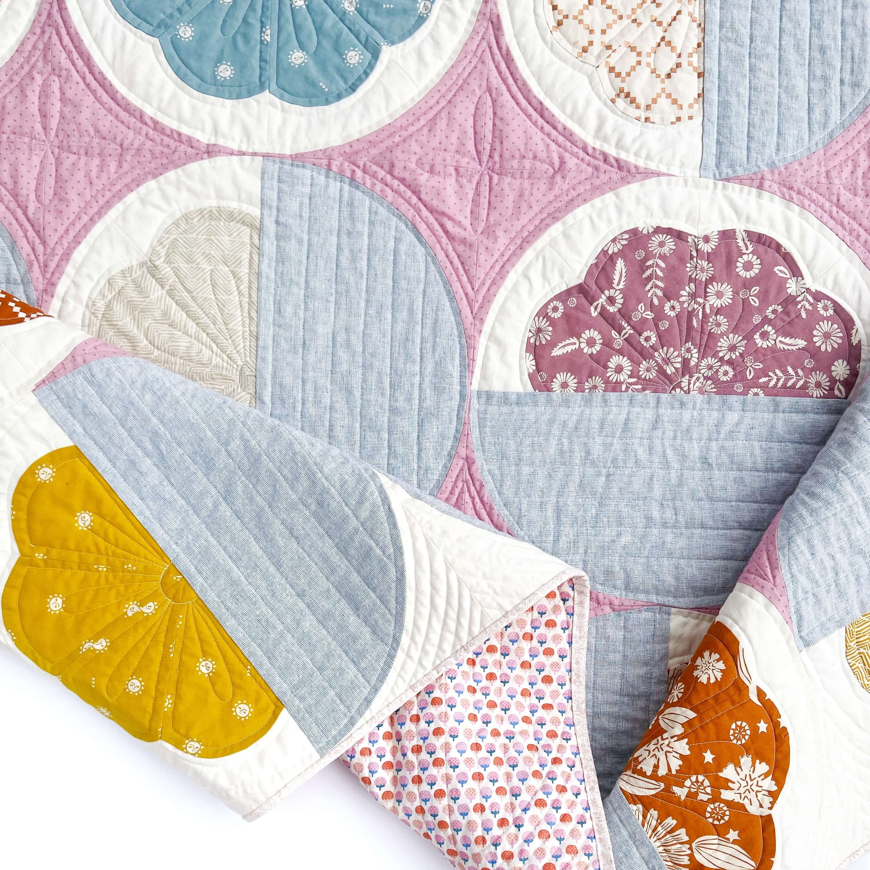 Blossom & Bloom Quilt Pattern, Modern Flowers, Curve Piecing (PDF ...