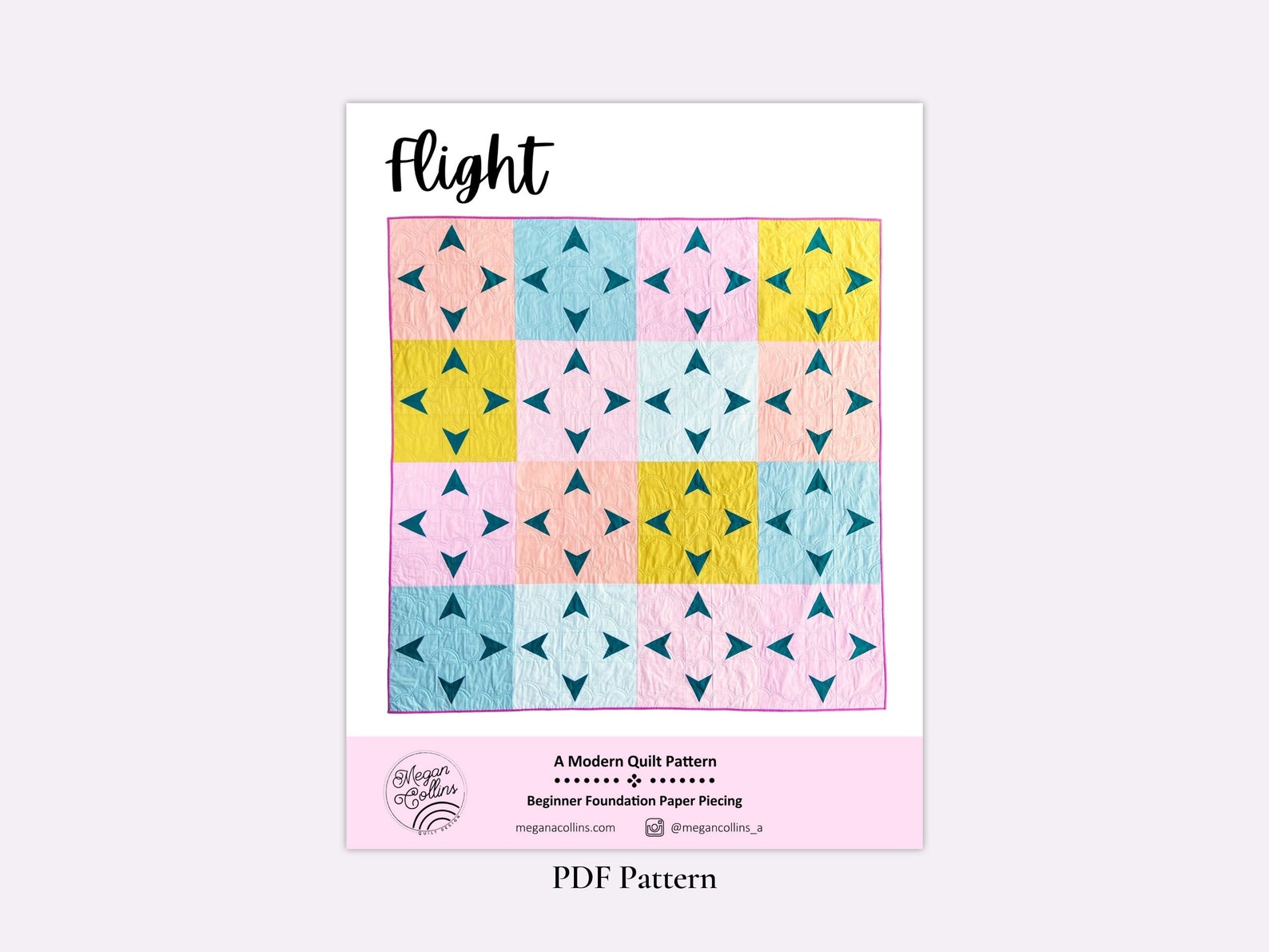 PDF Flight Quilt Pattern Download Beginner Foundation Paper - Etsy