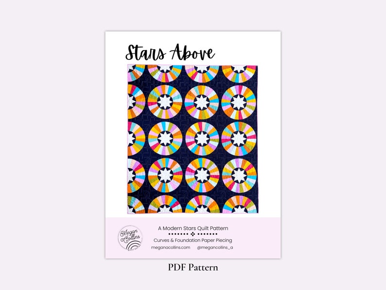 PDF Stars Above Quilt Pattern Download Modern Star Curves - Etsy