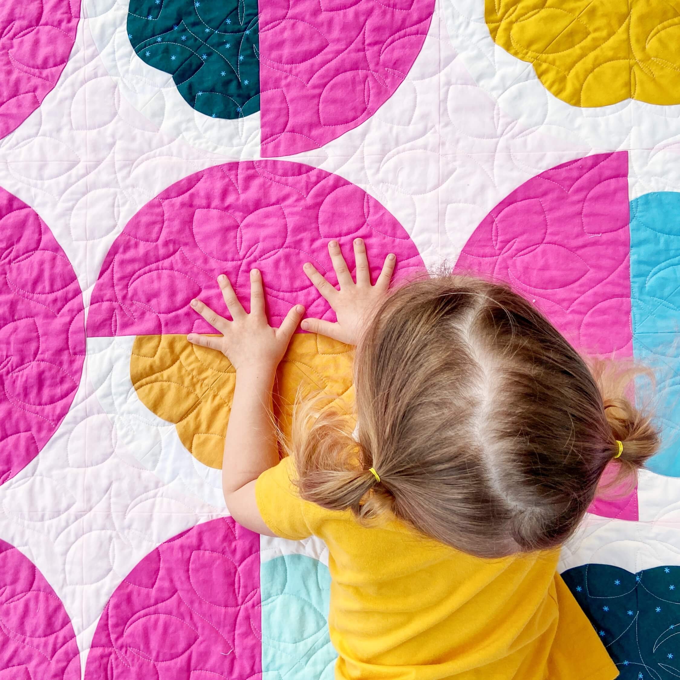 PRINT Blossom & Bloom Quilt Pattern Curves Quilt Modern | Etsy