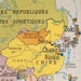 Map GEOGRAPHY ASIA Vintage Large Stunning French School Poster Double ...