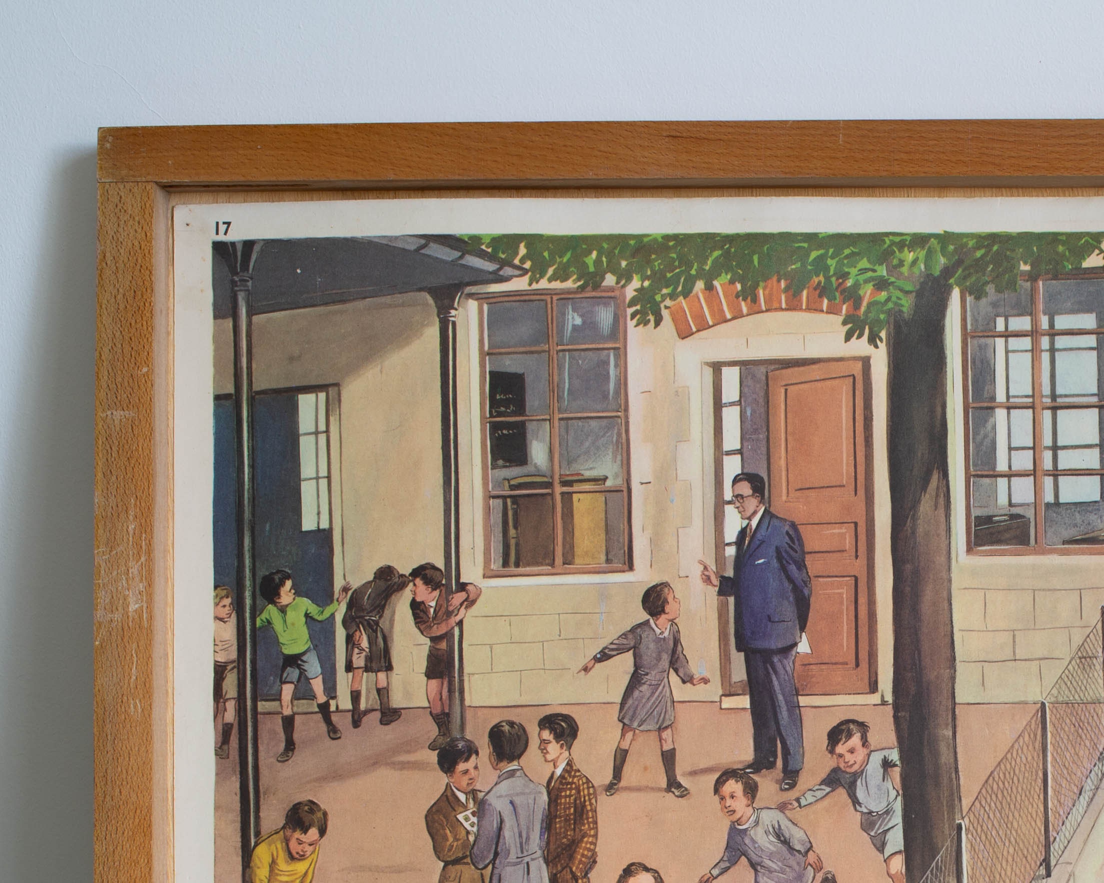 Vintage French School Poster. Double Sided .1950's. Original. AT THE ...