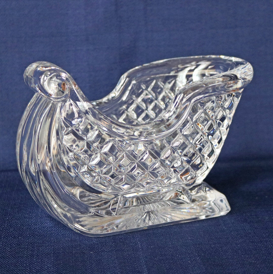 Vintage Lead Crystal Sleigh Candy Dish/bowl St George - Etsy