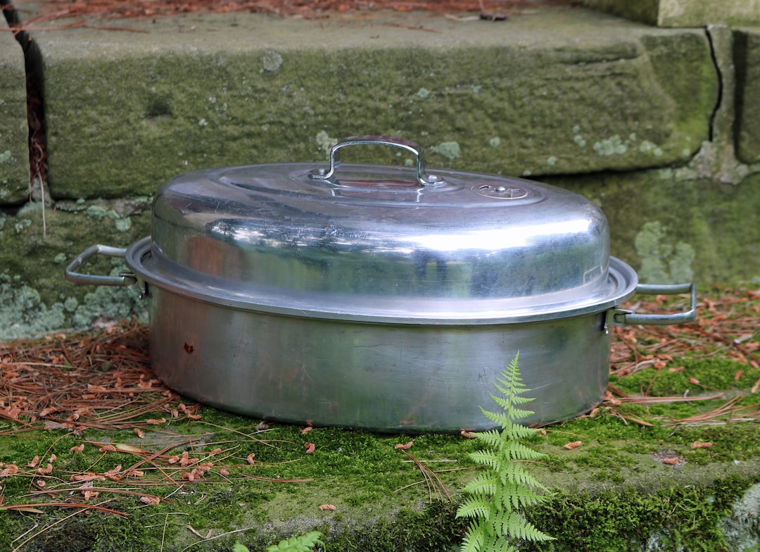 Mirro 3 Piece Aluminum Roaster ~ 15" X 9.5" X 7" High ~ Roaster ~ #876 ...