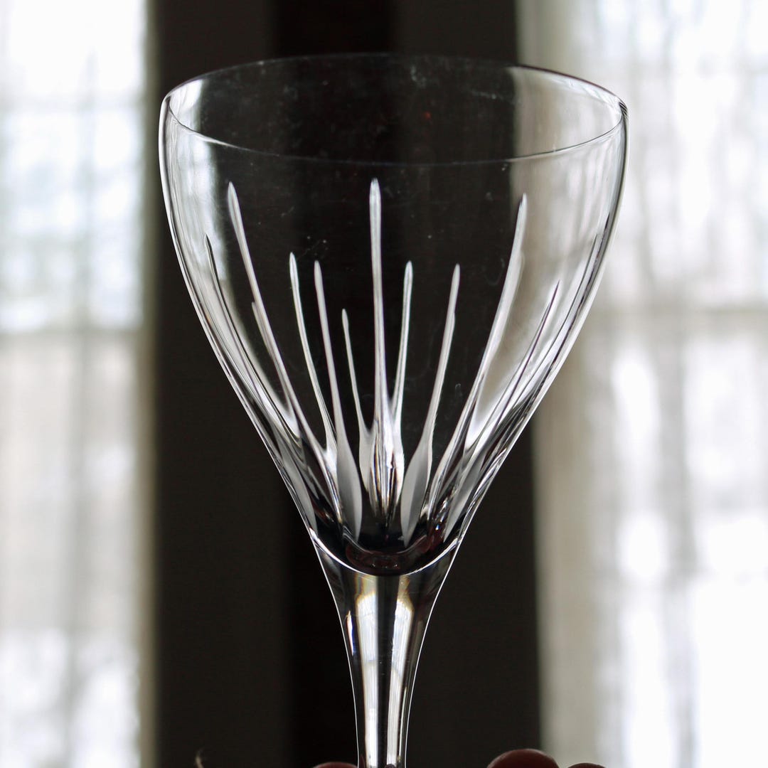 Set of (4) Four ~ 5" Wine Glasses ~ "linear" by Tiffin-franciscan ...
