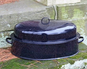 12.5 X 8 Savory Jr. Roaster Double-walled Graniteware/enamelware ...