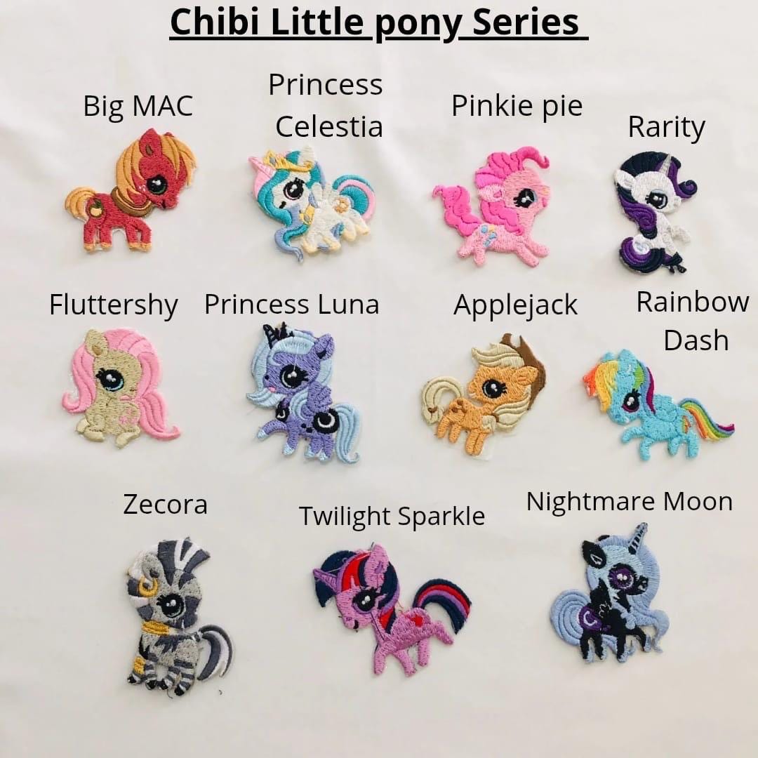 1 Piece My Little Pony Iron on Embroidered Patch, Applique, Suitable ...