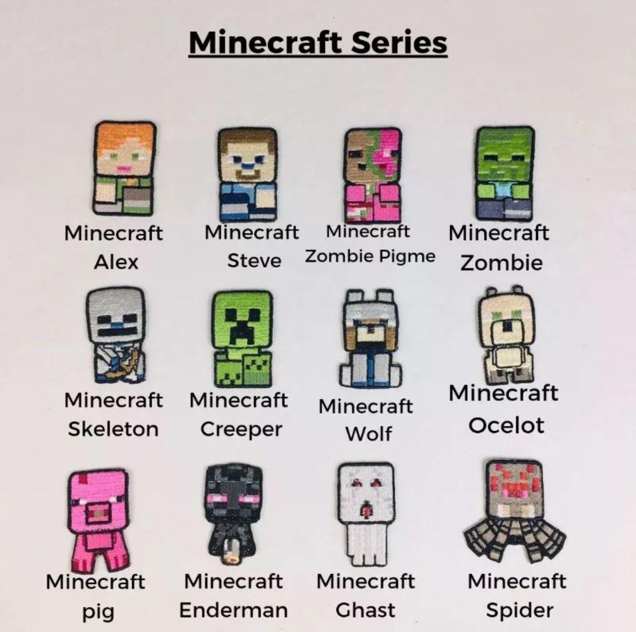 1 Piece Minecraft Iron on Embroidered Patch, Applique, Suitable for DIY ...