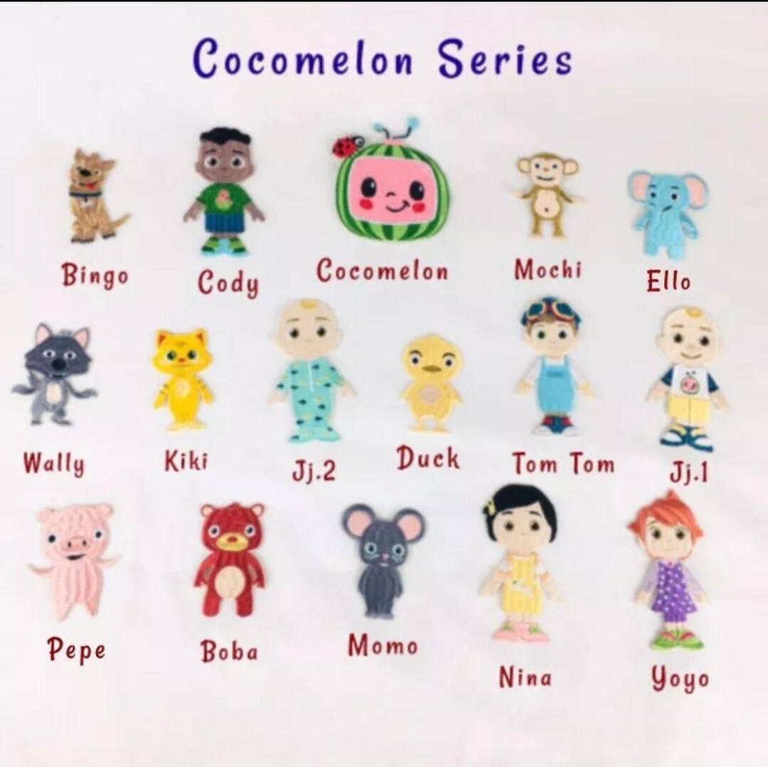 1 Piece Coco Melon Character Iron on Embroidered Patch, Applique ...