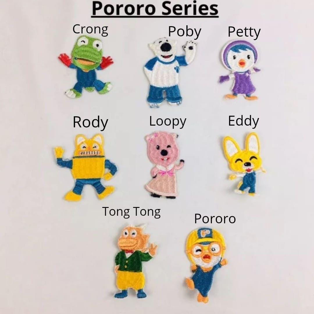 1 Piece Pororo Iron on Embroidered Patch, Applique, Suitable for DIY ...