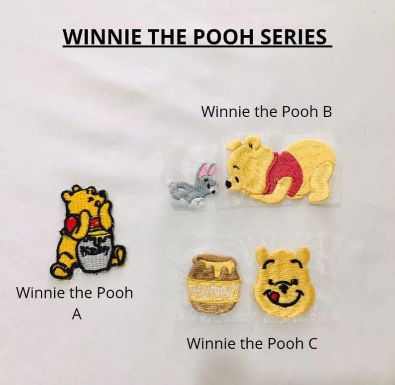 1 Pc Winnie the Pooh Character Iron on Embroidered Patch, Applique ...
