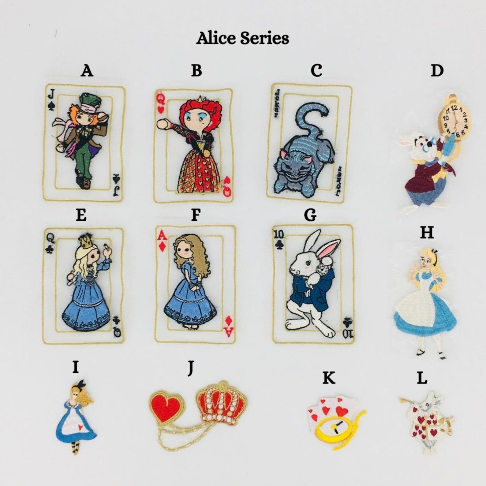 1 Piece Alice in Wonderland Character Sew on Embroidered Patch ...