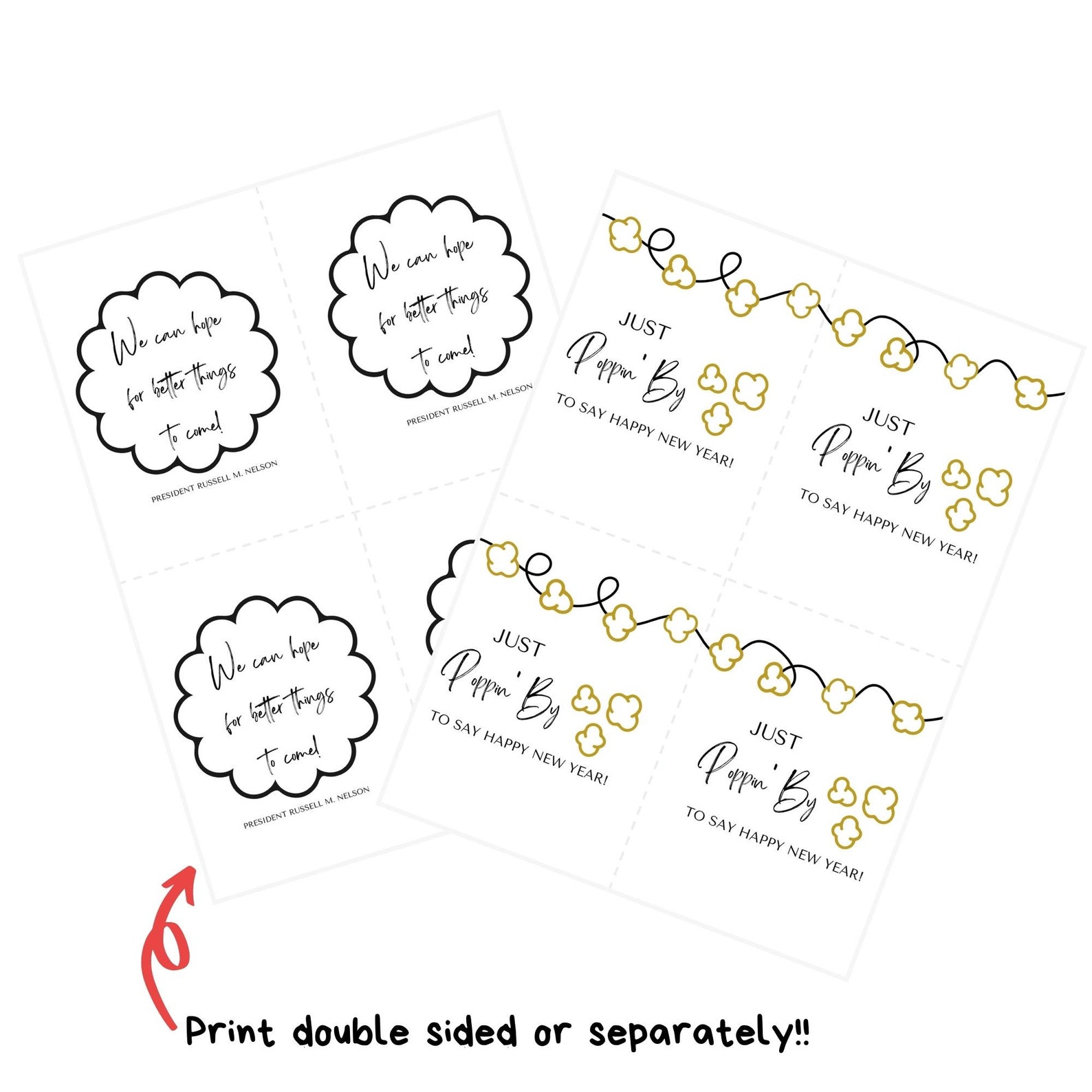 January Happy New Year, LDS Ministering Gift Idea, Primary Gift Idea ...