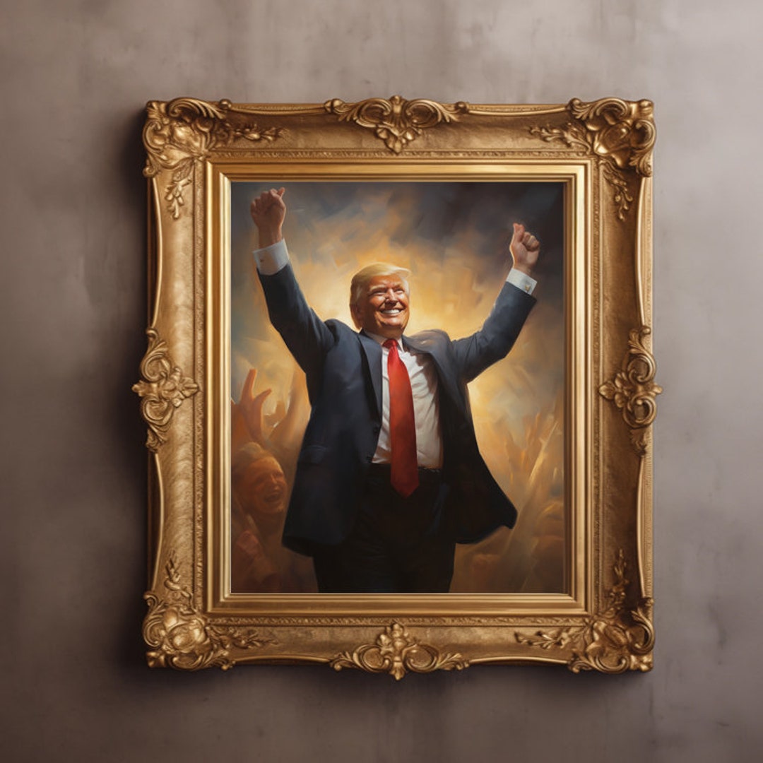 Donald Trump Presidential Portrait Victorious President Collection Wall ...