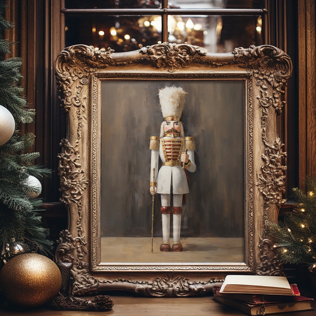 White Nutcracker Christmas Wall Art Decor Poster Print - Etsy