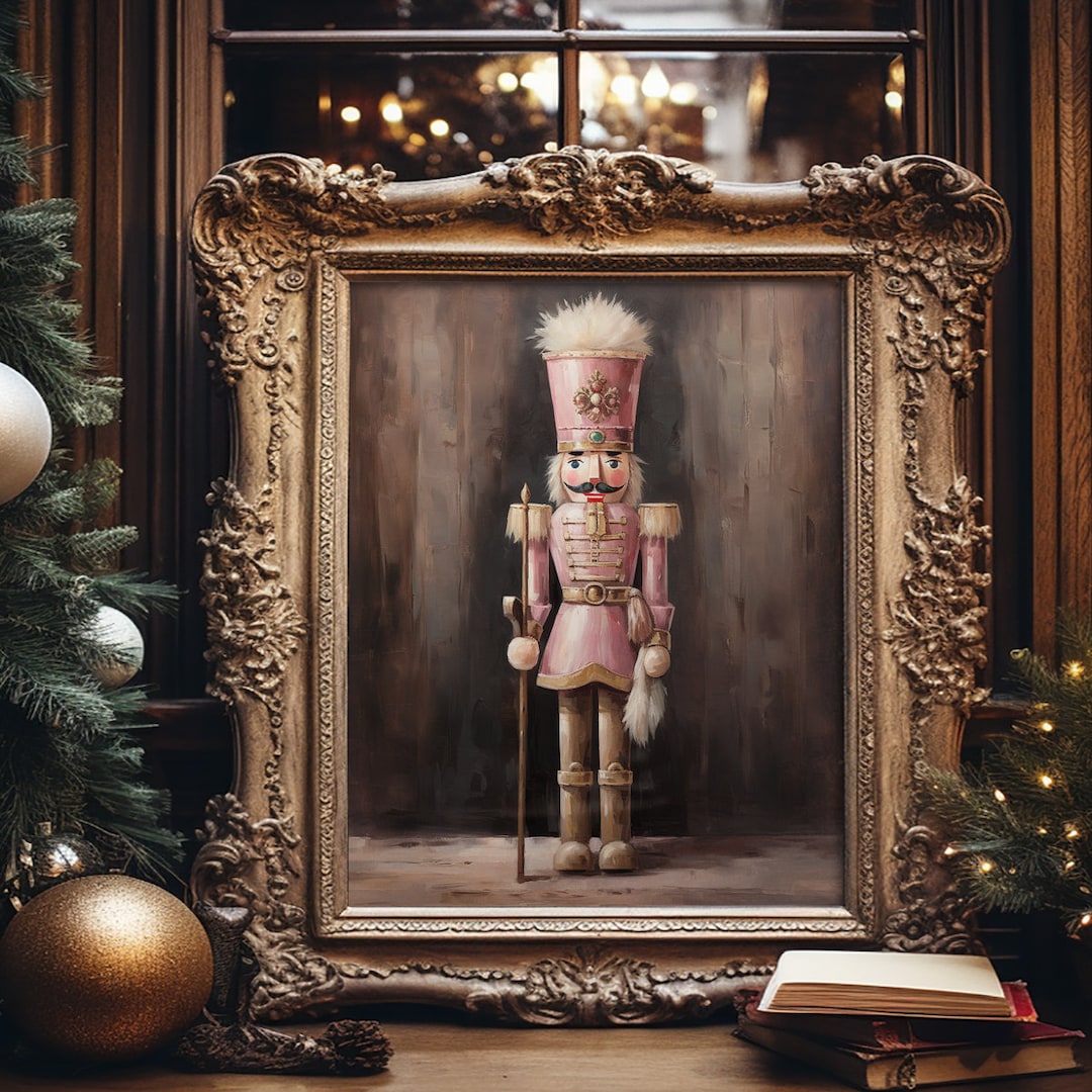 Pink Nutcracker Christmas Wall Art Decor Poster Print - Etsy