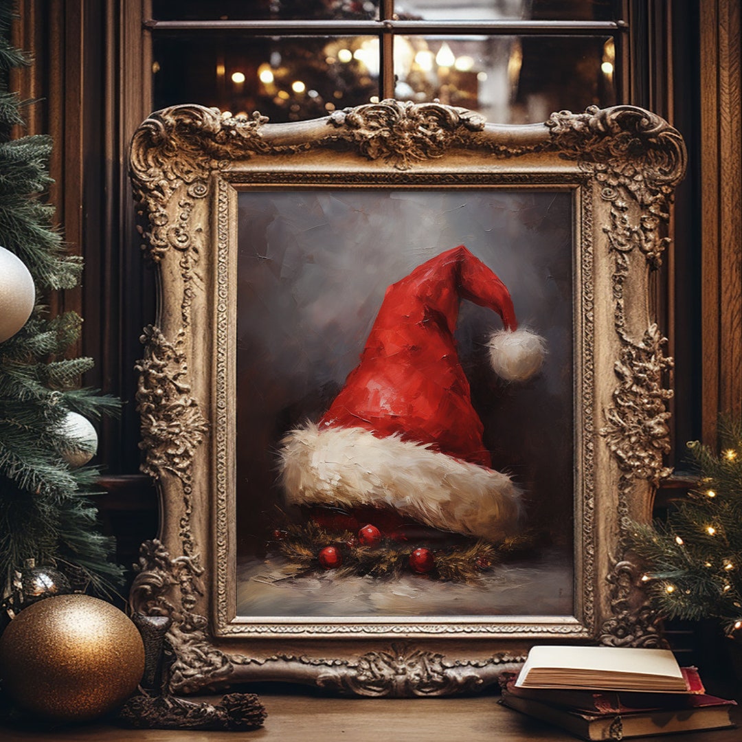 Santa Hat Christmas Wall Art Decor Poster Print - Etsy UK