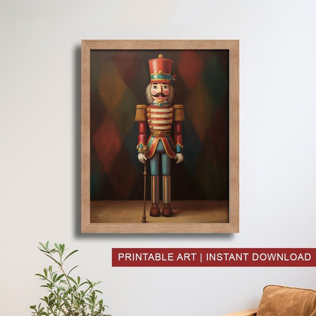 Printable Rainbow Nutcracker Christmas Wall Art Decor Poster Print - Etsy