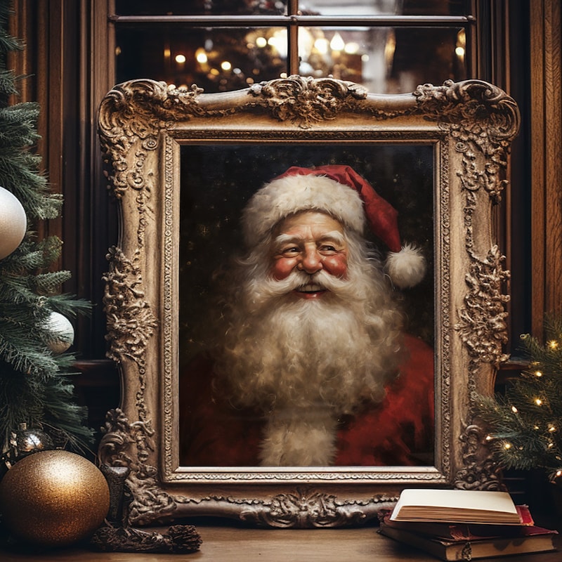 Santa Art Print - Etsy