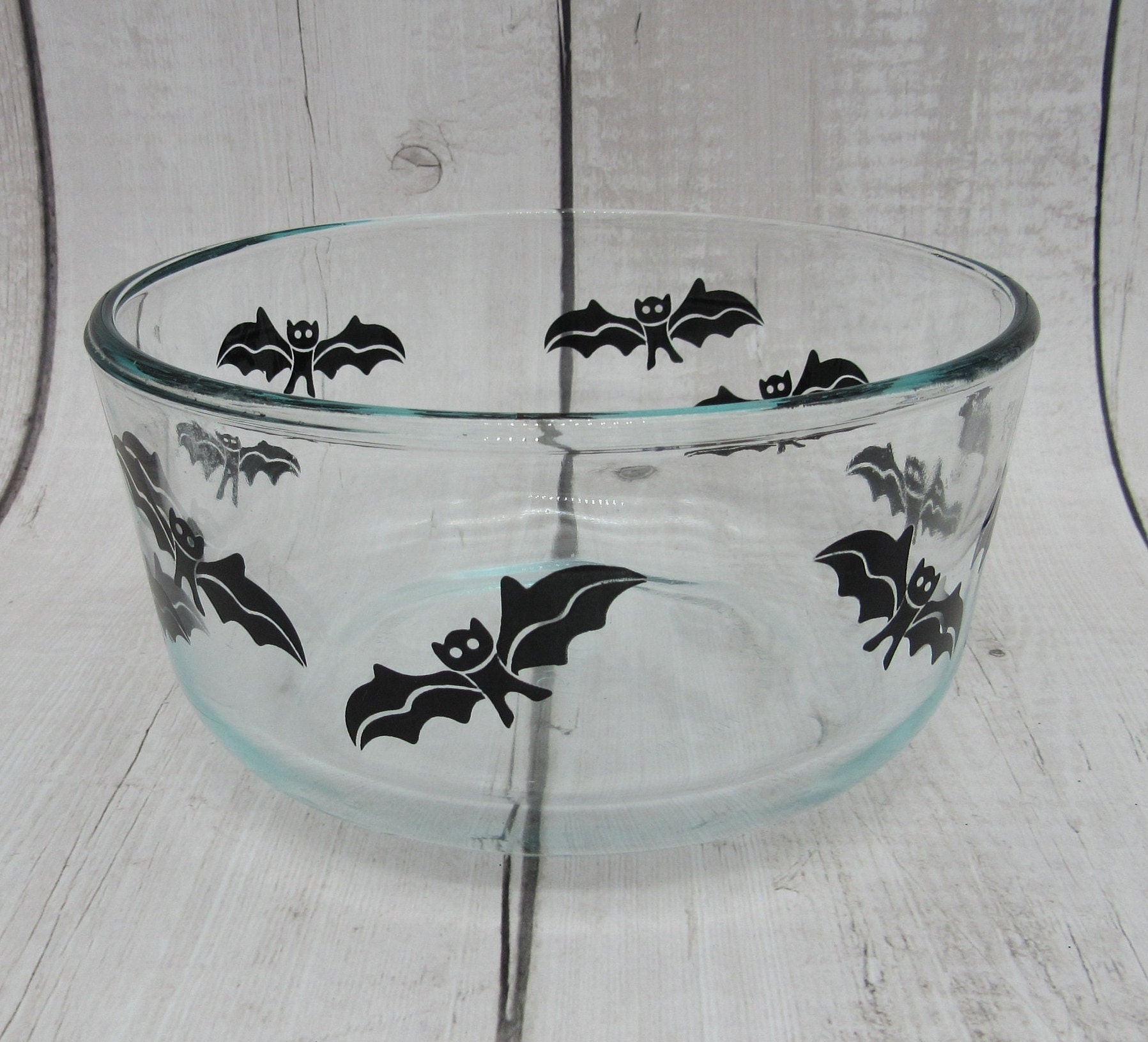 Halloween Pyrex Bat Bowl Negative Space Bats - Etsy