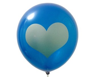 Blue Heart Balloons - Etsy