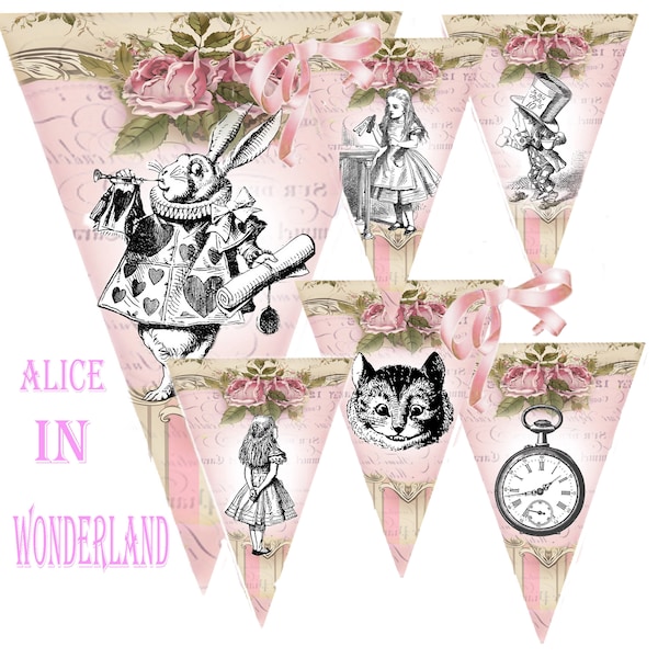 Wonderland Bunting - Etsy