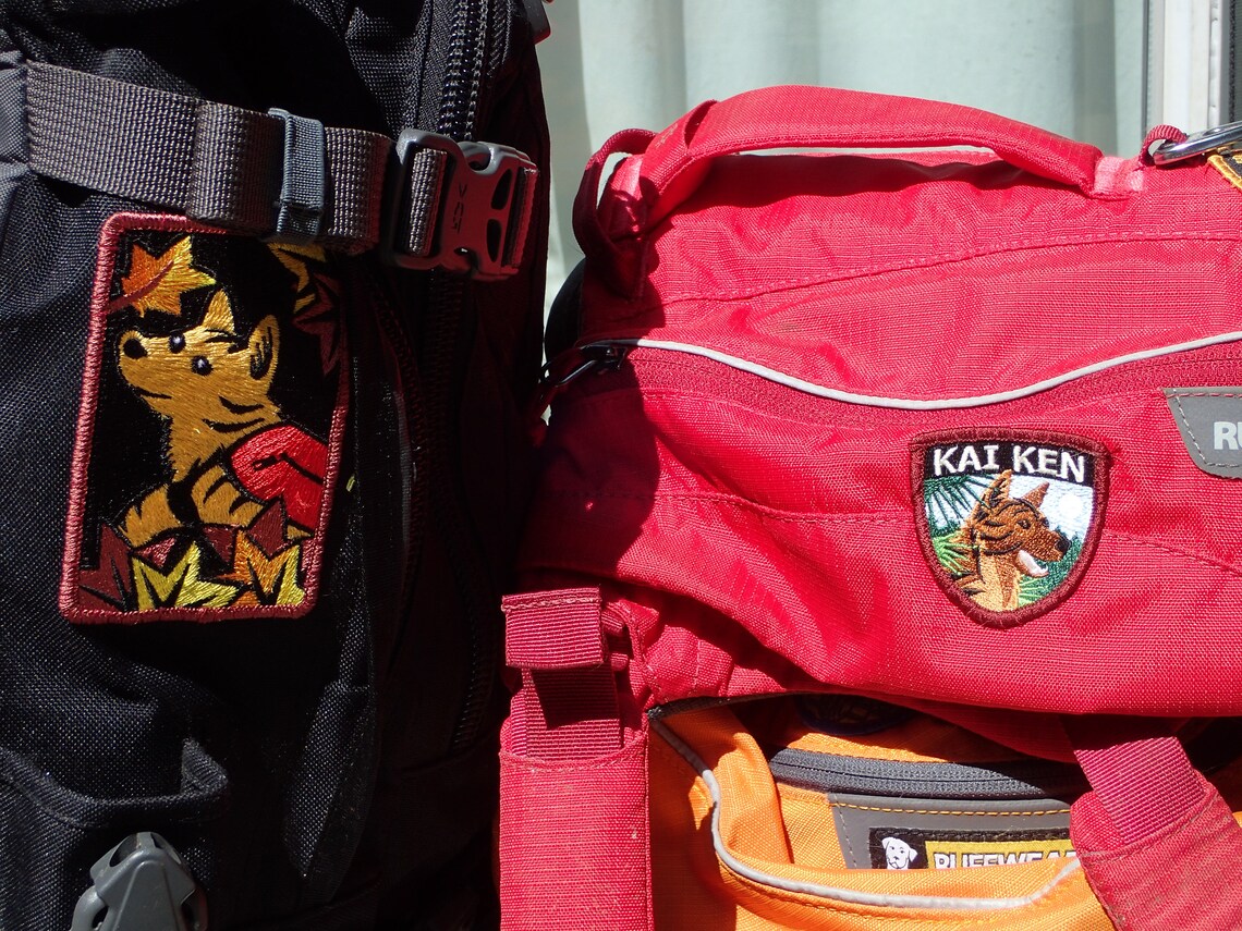 Akatora red Brindle Kai Ken Embroidered Patch | Etsy