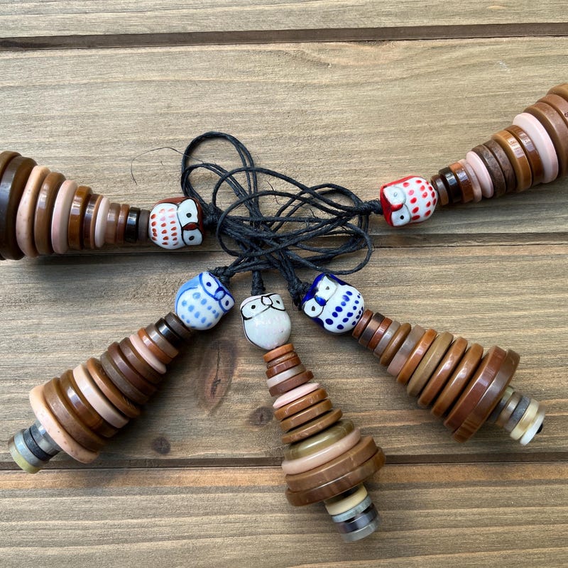 Button Owl Ornament - Etsy