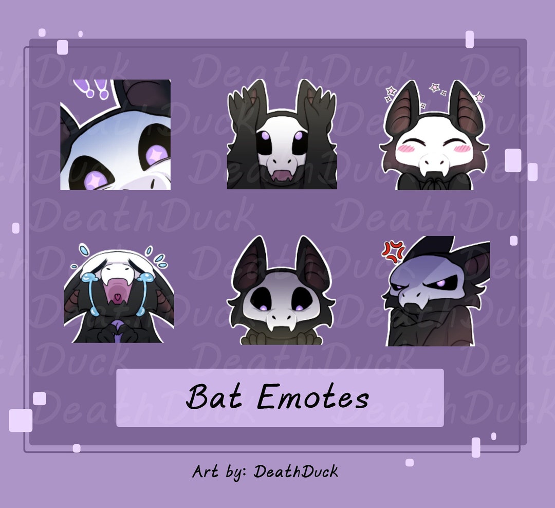 Bitz the Bat Emote Pack, Emoji Pack, Twitch, Discord, Youtube ...