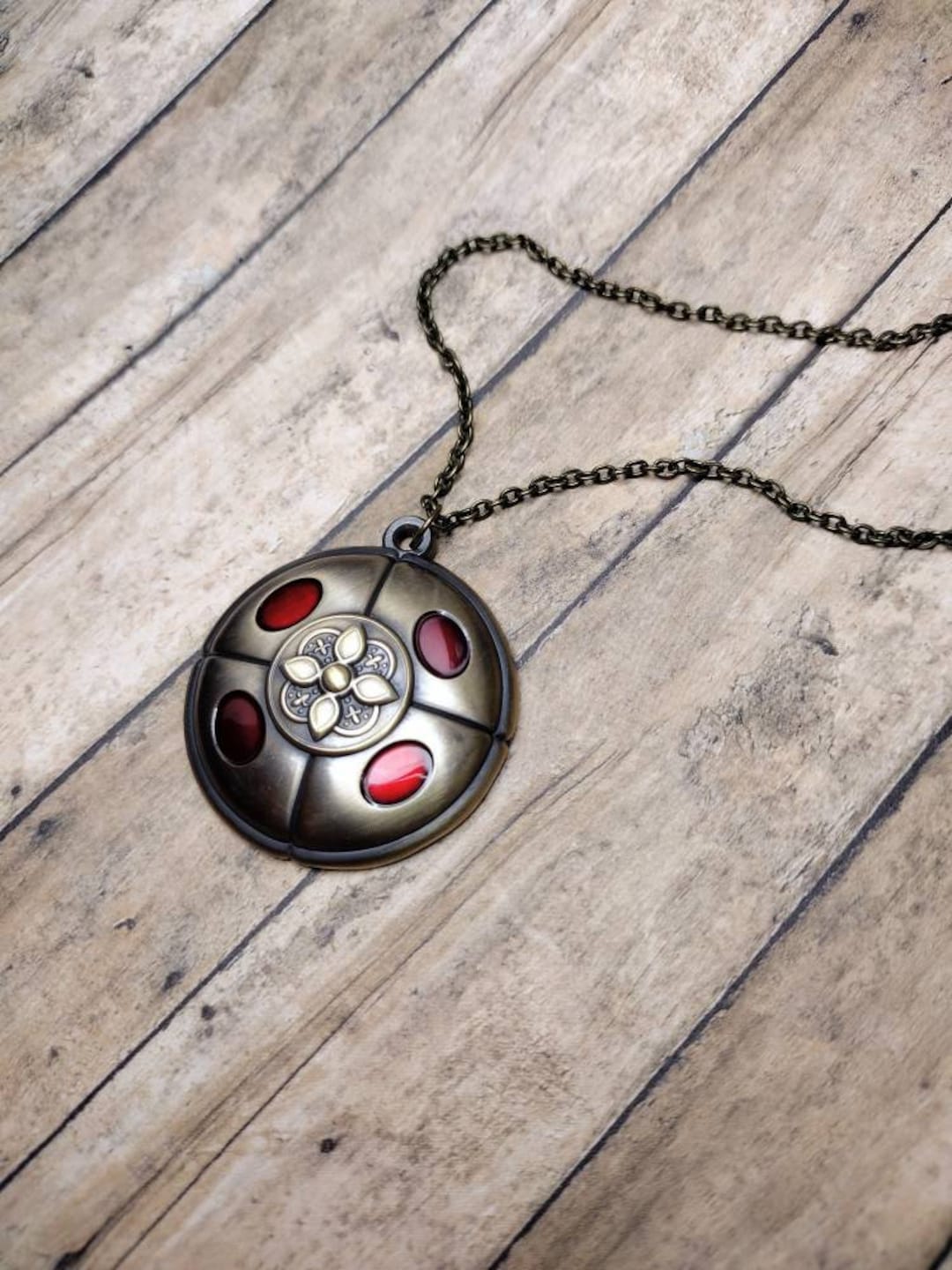 Crimson Amber Medallion - Etsy