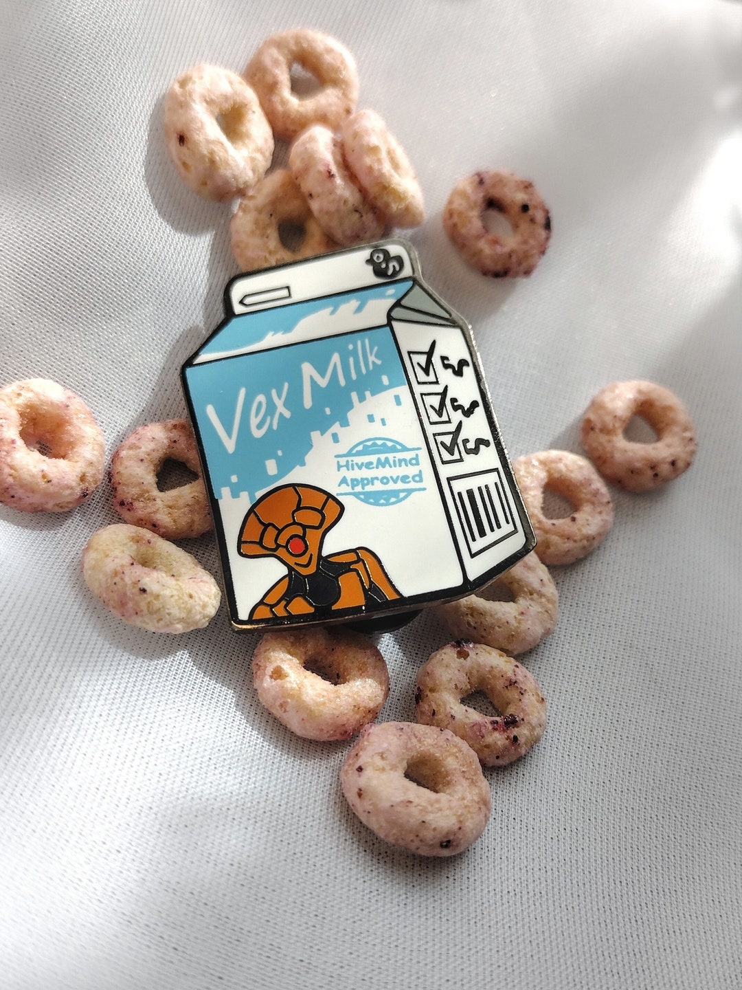 Robot Milk Pin, Vex Pin, Robot, Vex Milk, Meme Pin, Milk Pin, VOG, Hard Enamel Pin, Videogame ...