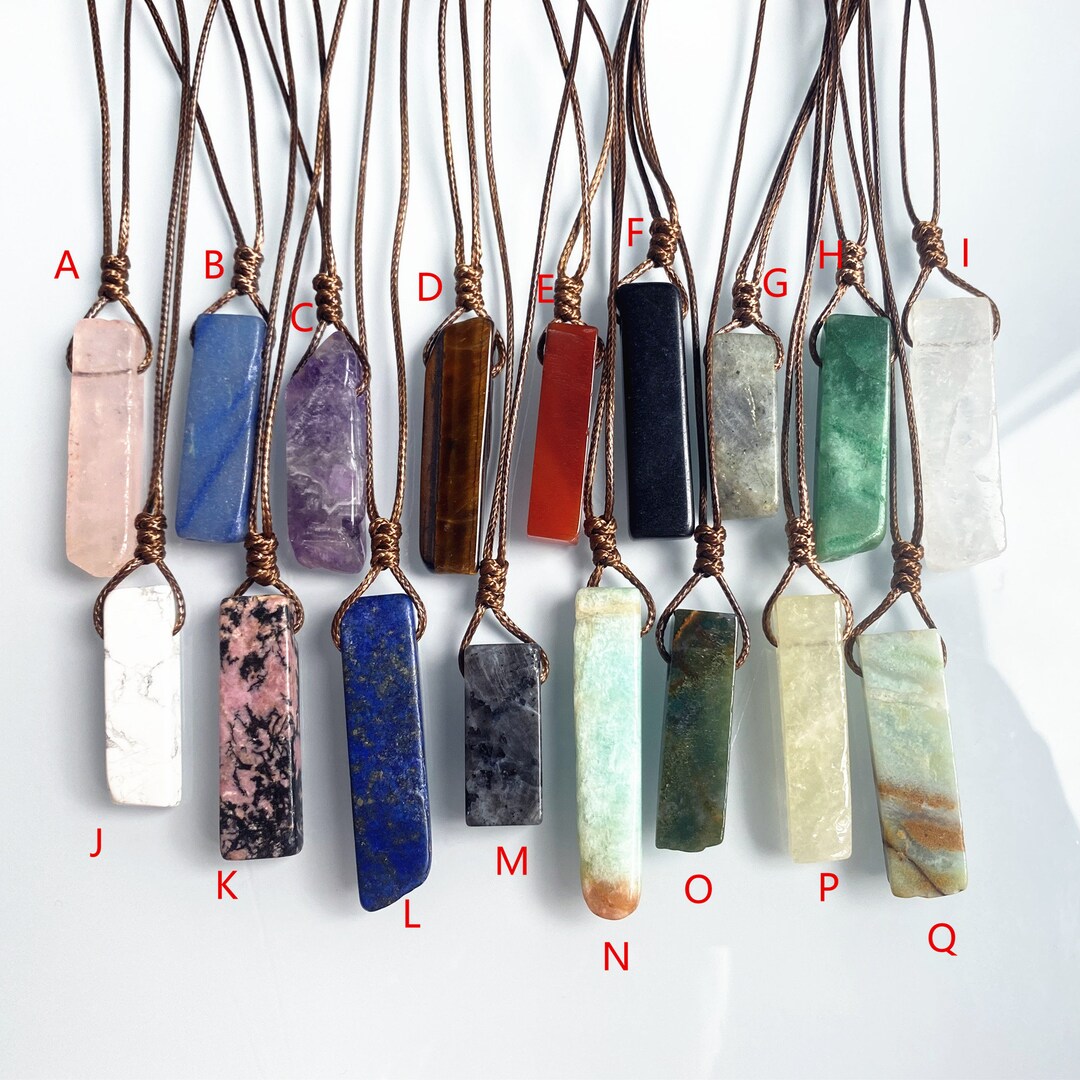 Healing Crystal Irregular Strip Shaped Quartz Slice Pendants With ...