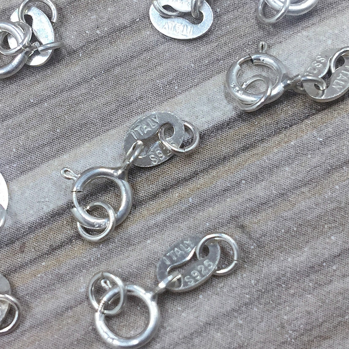 5mm 925 Sterling Silver Spring Ring Closures and 3mm Open Jump | Etsy