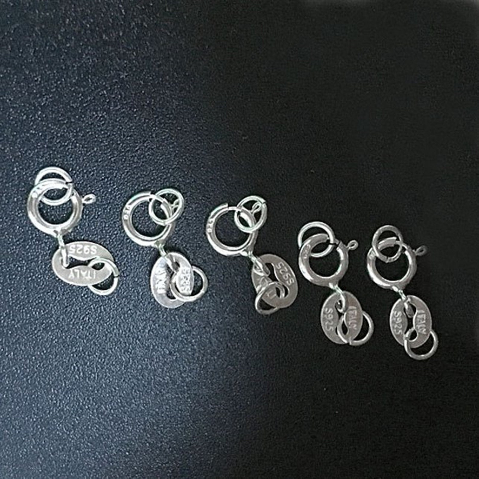 5mm 925 Sterling Silver Spring Ring Closures and 3mm Open Jump - Etsy