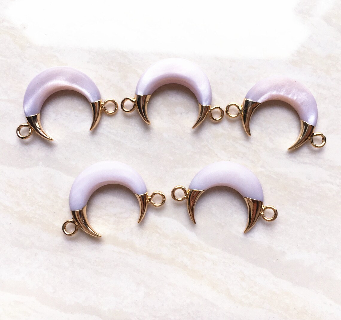 SALE Pretty Natural White Shell Crescent Moon Beach Sea Shell - Etsy