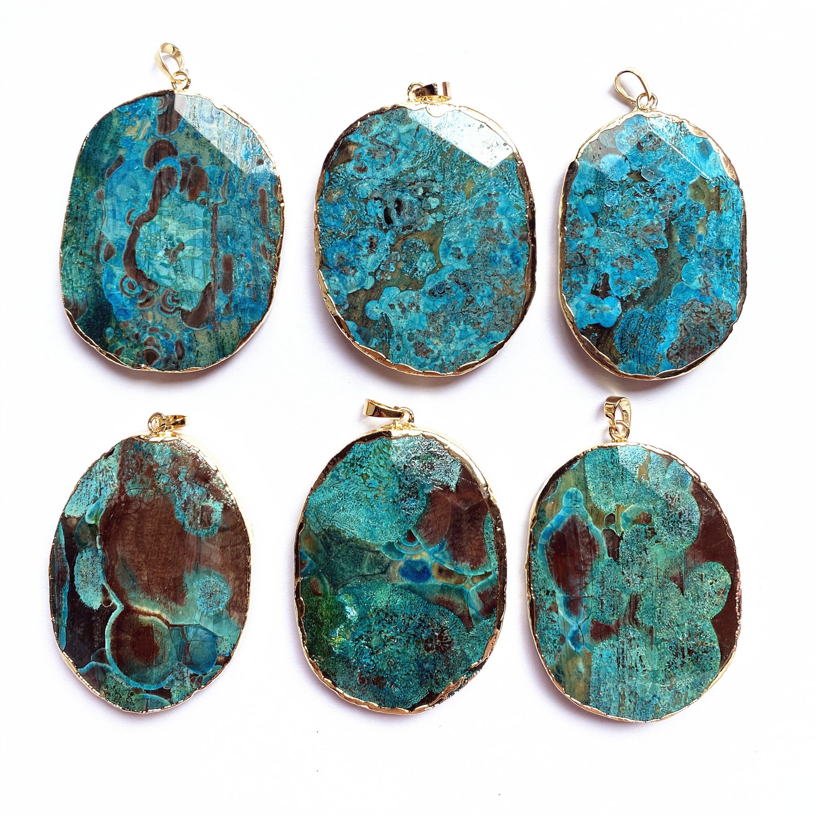 Beautiful Natural Stone Blue Impression Jasper Pendant, Stunning ...