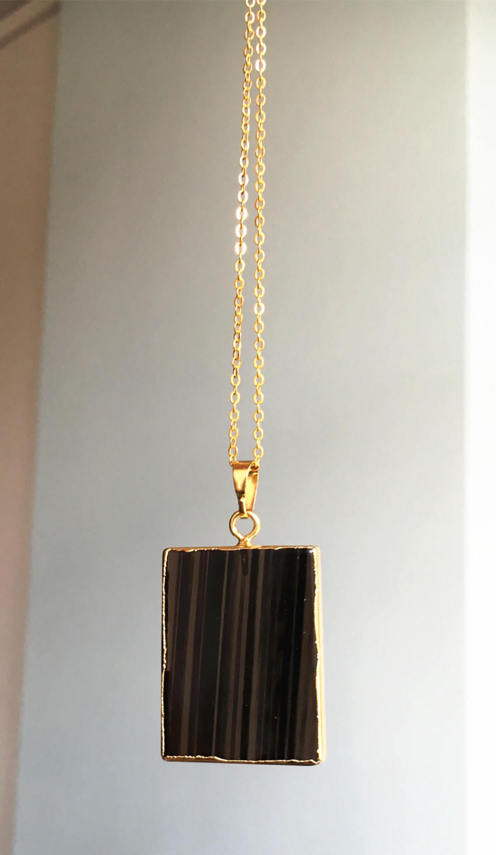 New Arrival Black Ice Obsidian Lace Rectangle Shaped Healing - Etsy