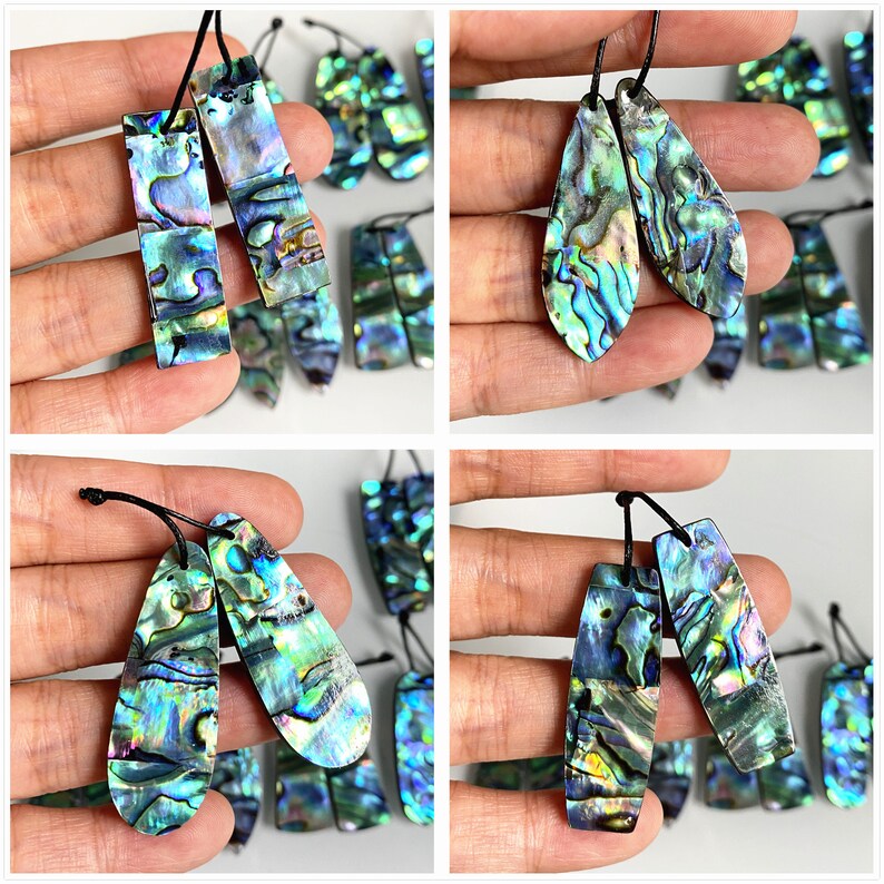 10 Geometric Shaped Abalone Shell for Choose - Natural Abalone Shell ...